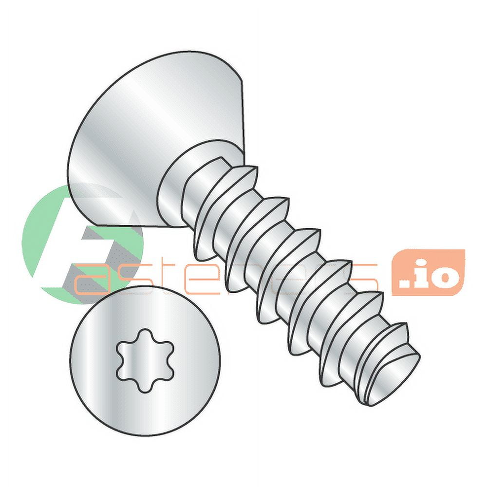 #2 x 3/16" Thread Forming Screws 48-2 Trilobe / Six-Lobe (Torx) / Flat ...