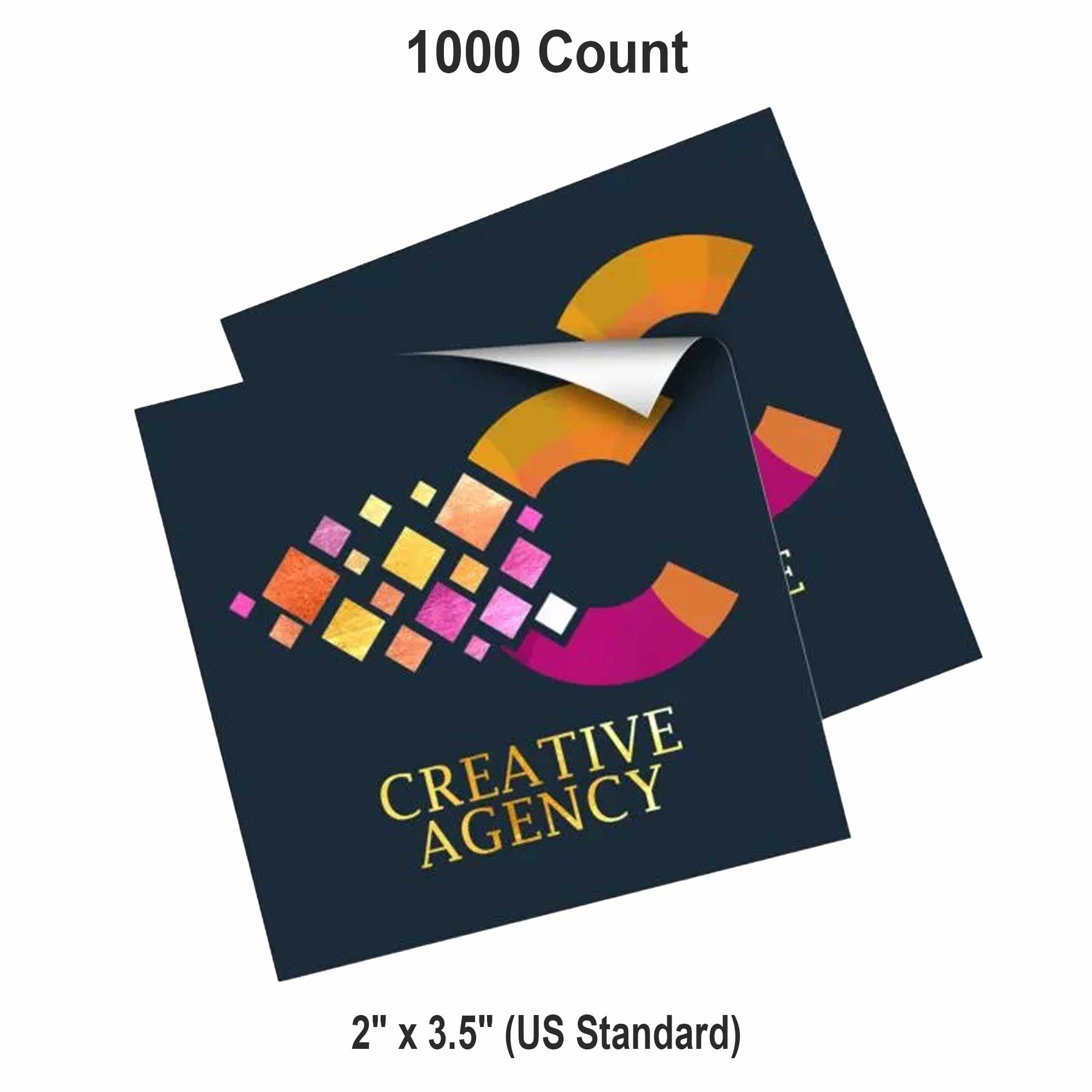 2" x 3.5" Customized Stickers with Foil - 1000 Count, UV Coating ...