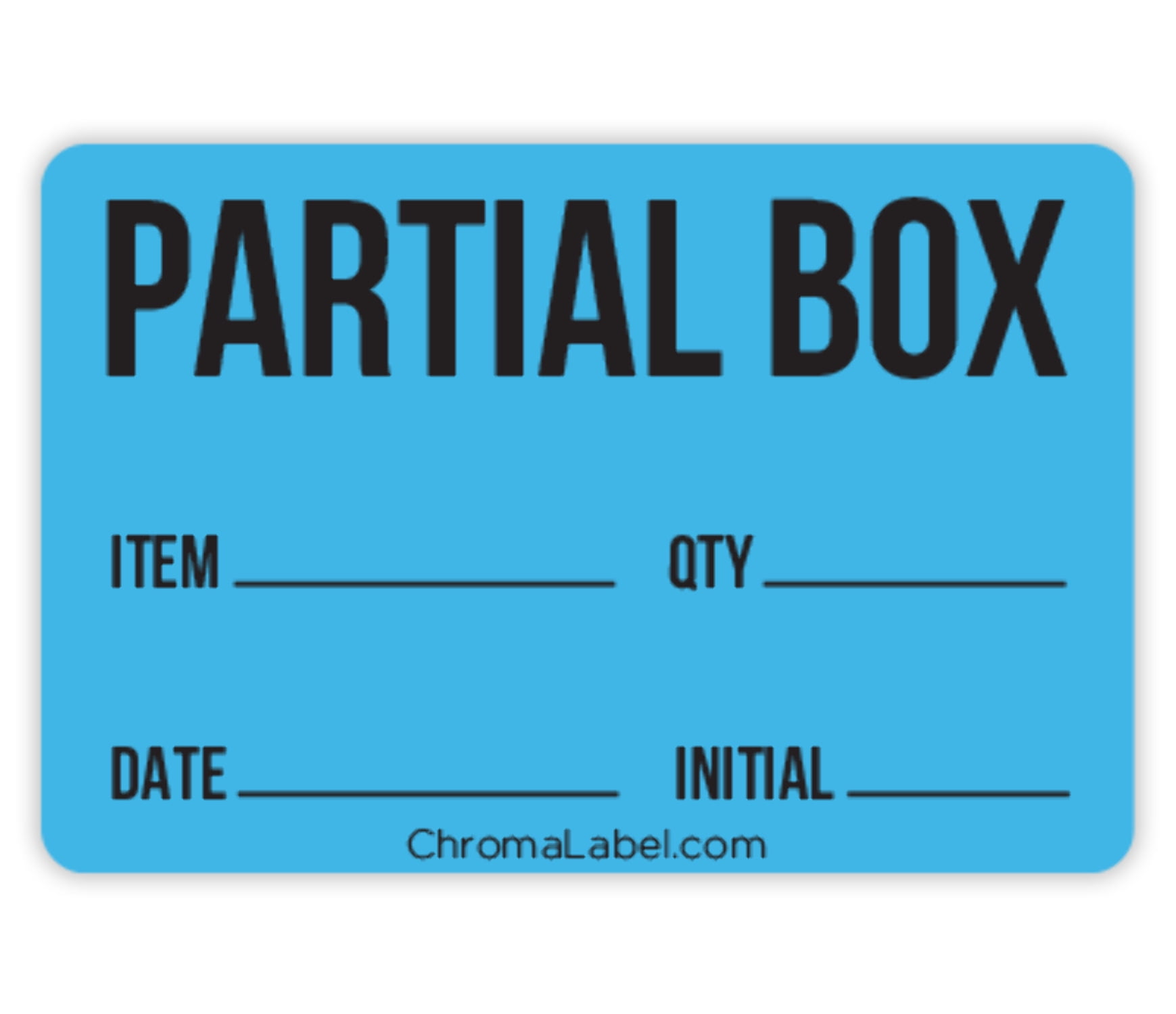 2" x 3" Color-Code "Partial Box" Shipping and Inventory Rectangle ...