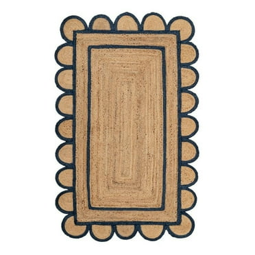 Weaving Village Scalloped Natural Jute Area Rug - Walmart.com