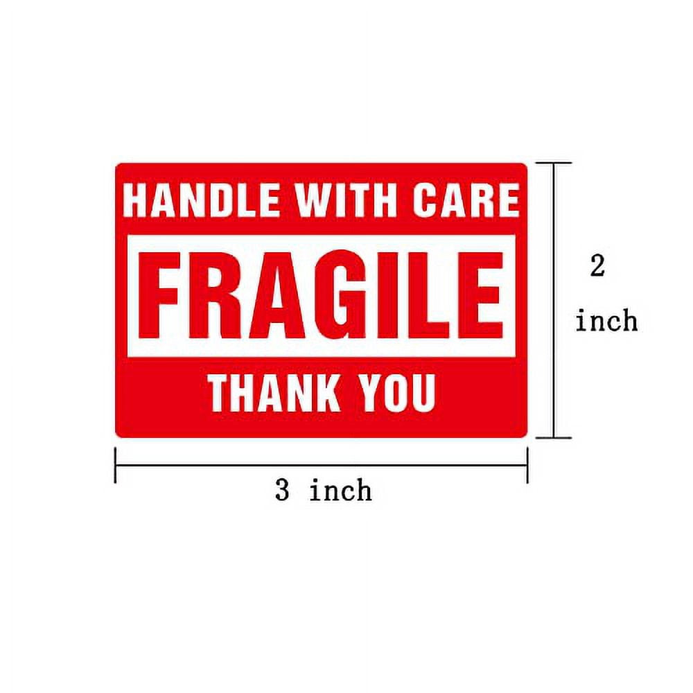 2" x 3" Fragile Stickers for Shipping, Handle with Care Fragile ...
