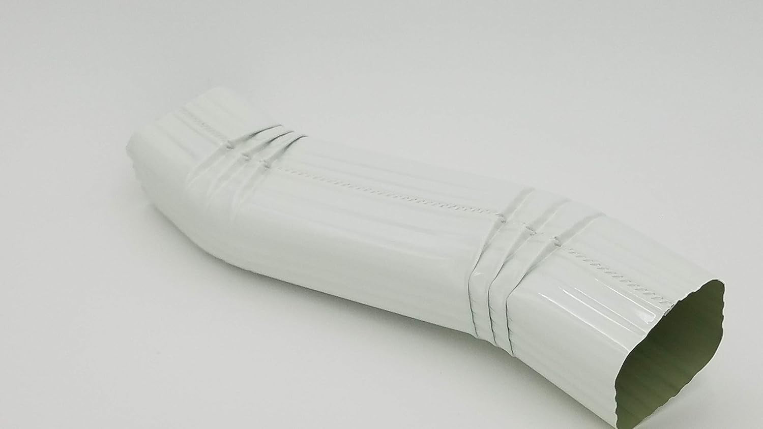 2” x 3” Inch White Aluminum Downspout B Style (3” offset) Zig Zag ...