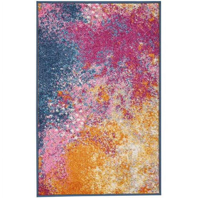 2 x 3 ft. Abstract Brights Sunburst Scatter Area Rug - Walmart.com