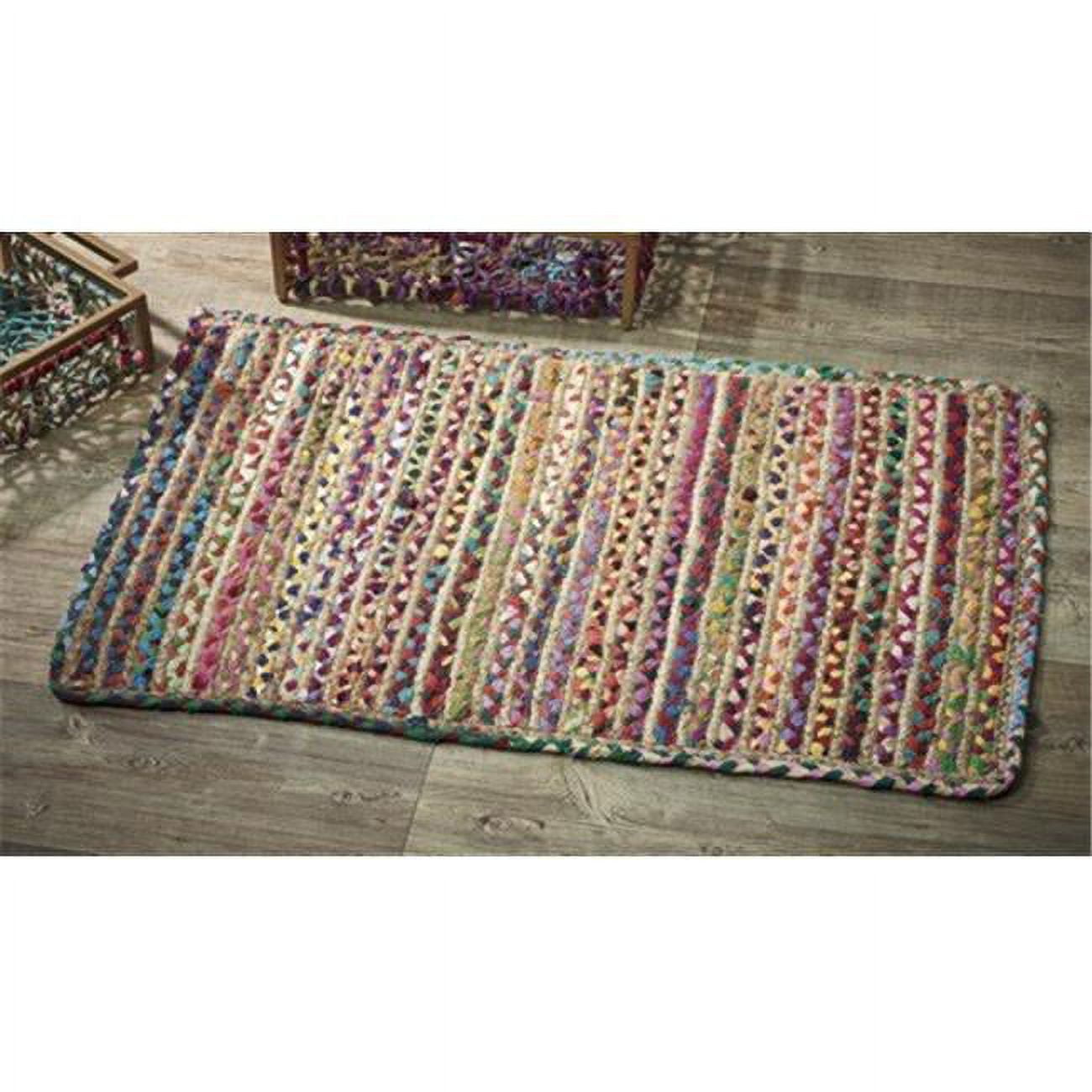2 x 3 ft. Rainbow Colors Jute Rag Braided Scatter Rug - Walmart.com