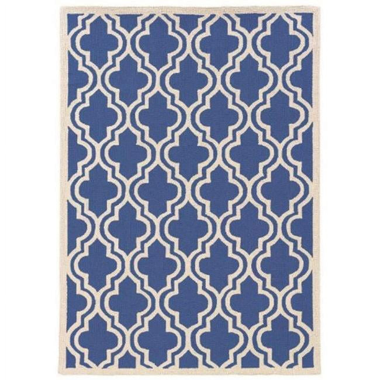 2 x 3 ft. Silhouette Quatrefoil Indoor Area Rug - Navy - Walmart.com