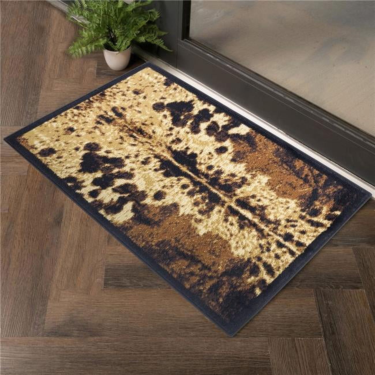 2 x 3 ft. Yellowstone Cowhide Machine Made Rectangle Rug, Black ...
