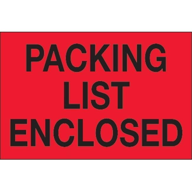 2 x 3 in. - Packing List Enclosed Fluorescent Red Labels - Walmart.com