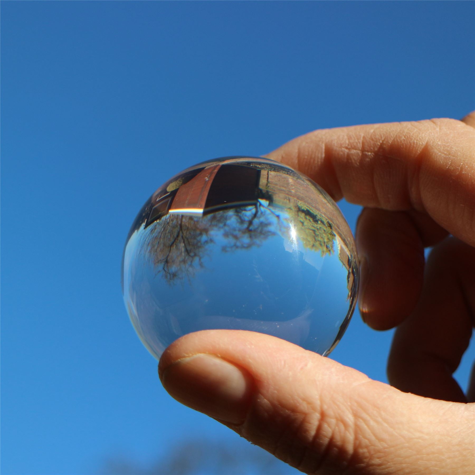 2 x 30mm Polished Clear Plastic Sphere Transparent Acrylic Solid ...