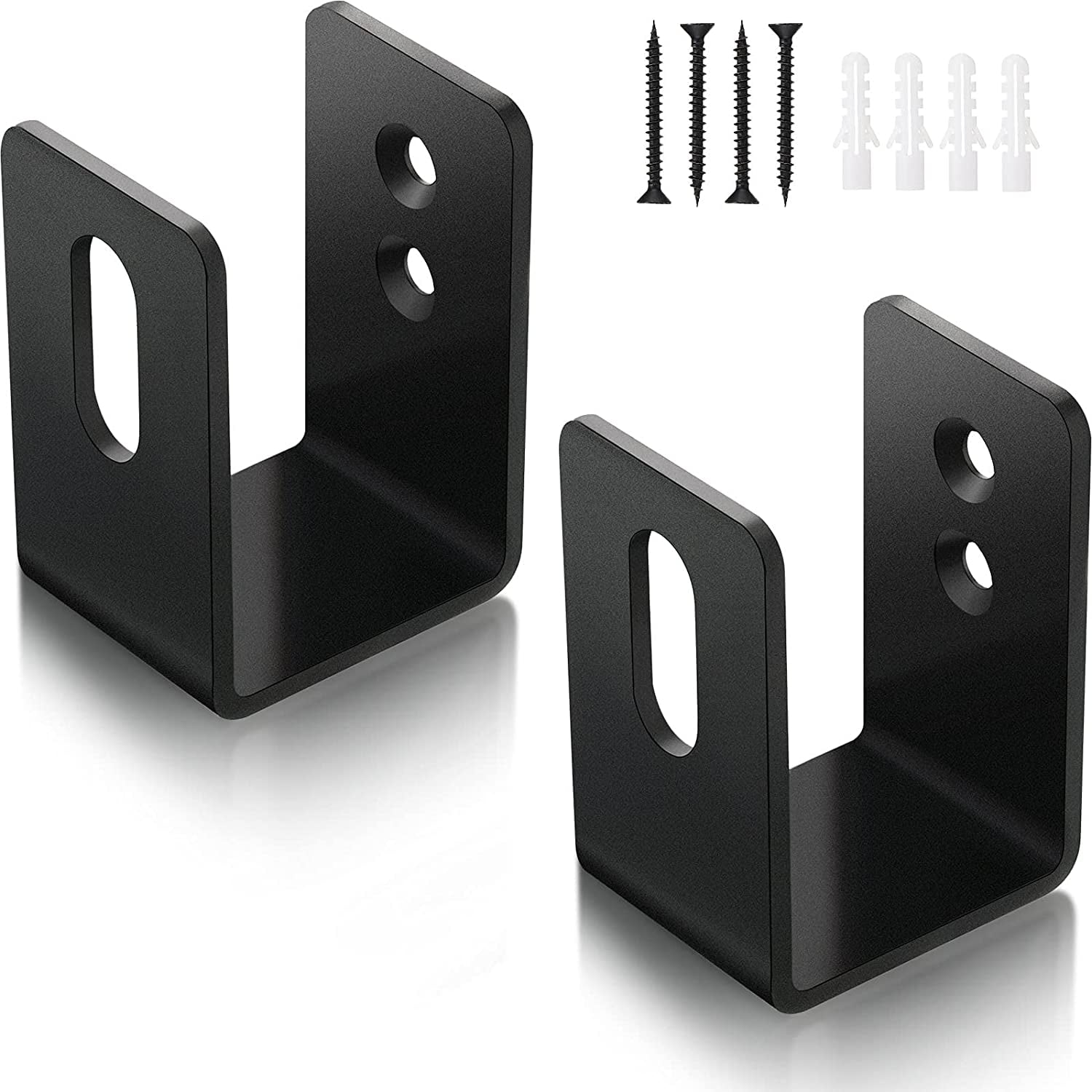 2 x 4 Door Barricade Bracket, Door Security U Shaped Steel Open Bar ...