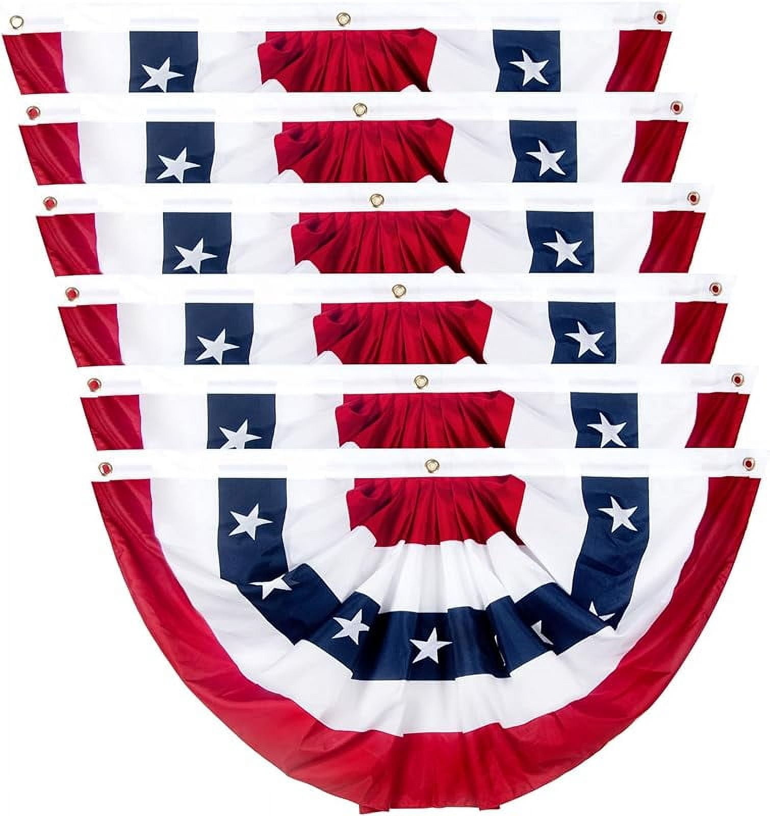 2 x 4 Ft American Bunting Flags Outdoor, US Flag Bunting for Outside ...
