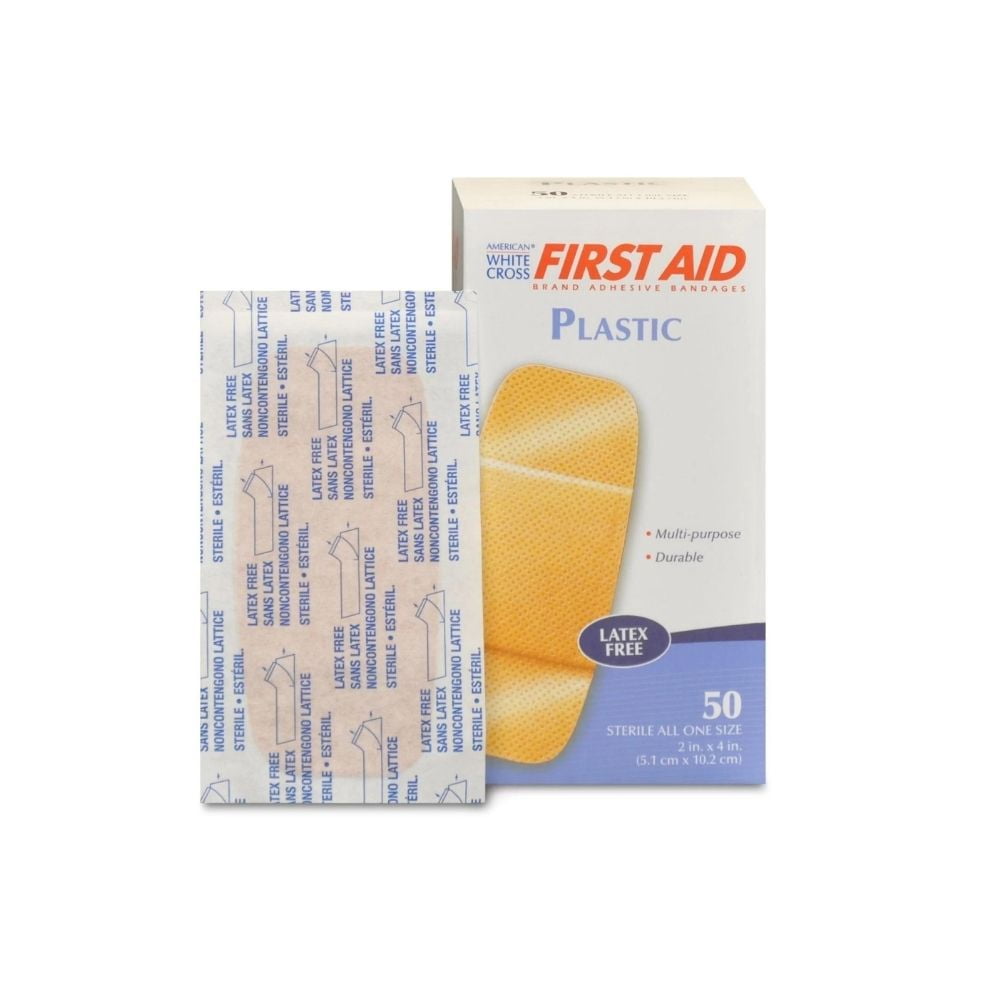 2" x 4" Patch Plastic Bandages Sterile - Flexible 50/Box (10 Boxes ...