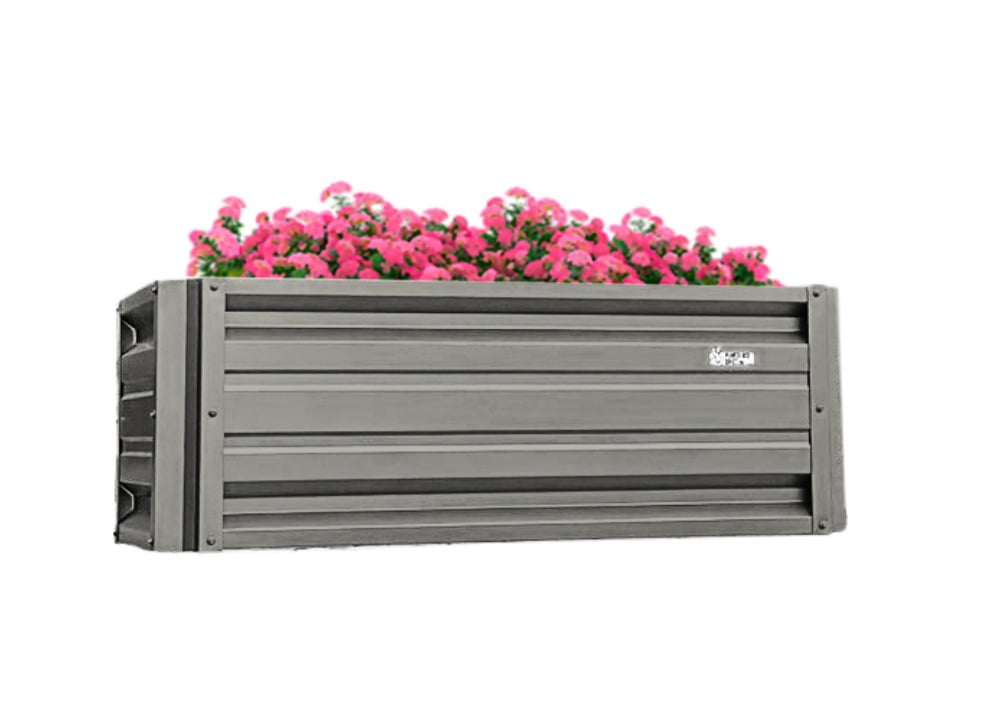2 x 4 Rectangular Metal Planter Box Durable Raised Garden Bed in ...