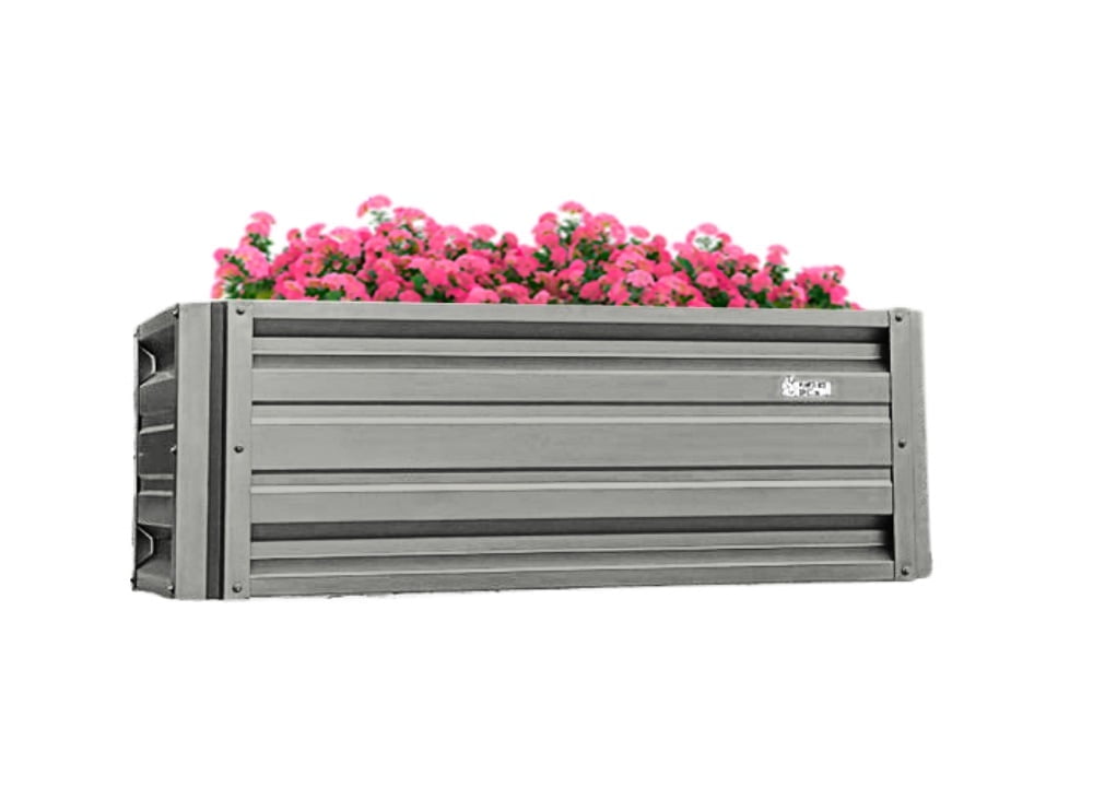 2 x 4 Rectangular Metal Planter Box Durable Raised Garden Bed in ...