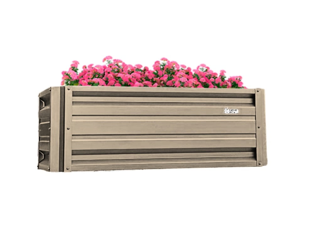 Planter Box Direct, 2x4 Rectangular Metal Planter Box, Raised Garden Bed, Galvalume Steel, 24x48 ...