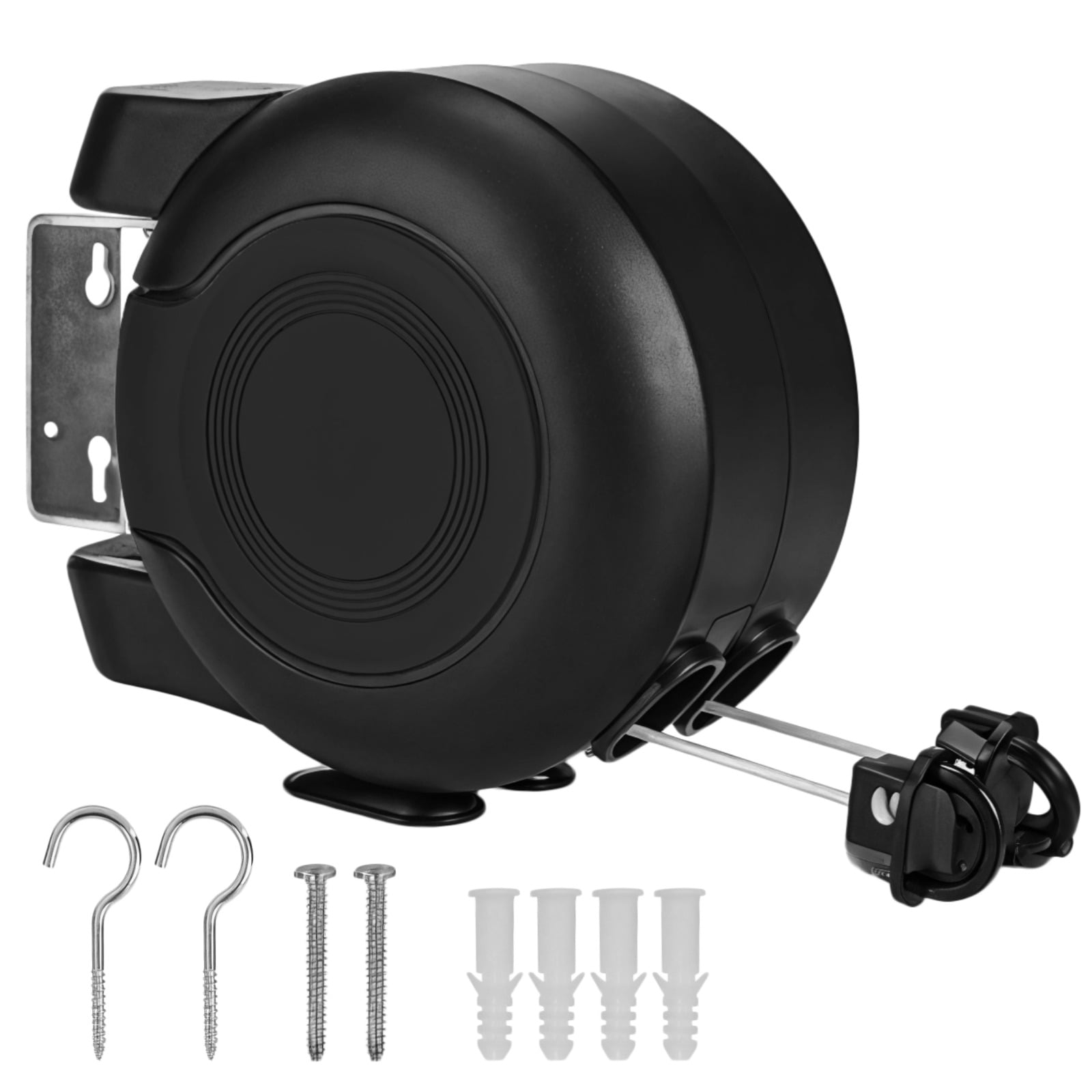 2 x 49 Feet Retractable Clothesline Outdoor, Heavy Duty Double Line ...