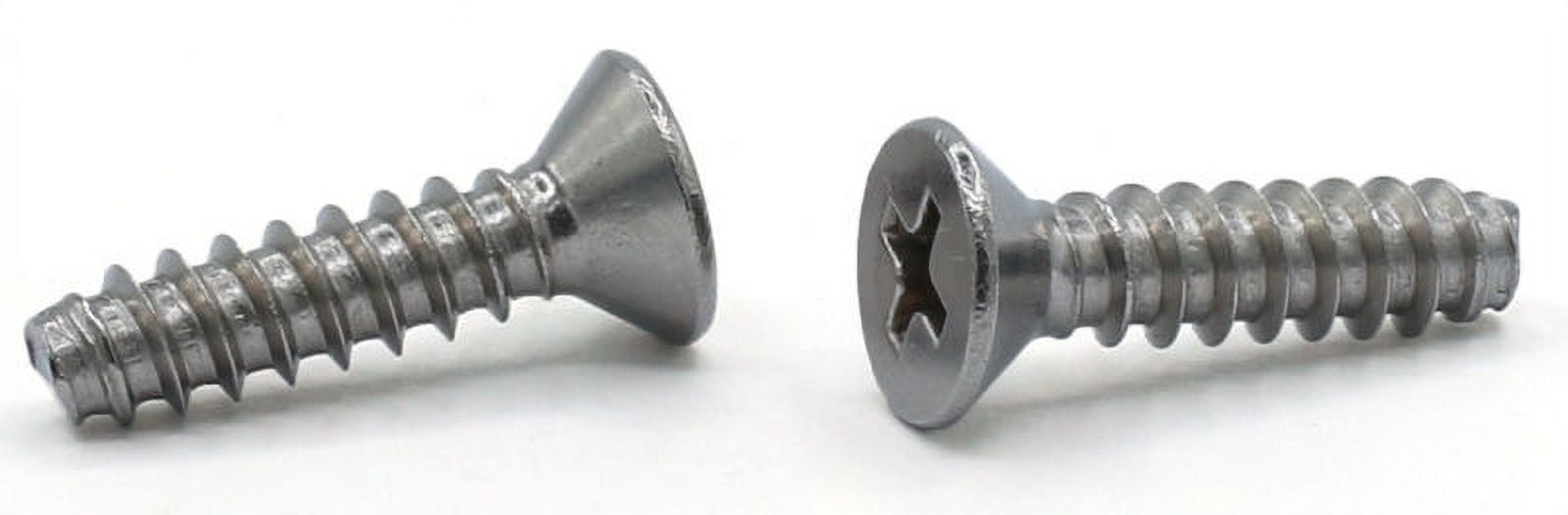 #2 x 5/16" Type B Self-Tapping Screws / Phillips / Flat Head / Steel ...