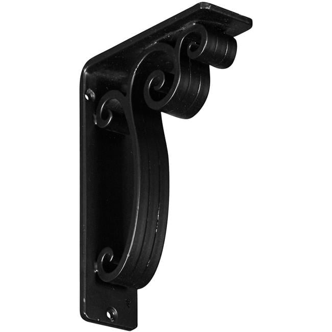 2 x 5.5 x 8 in. Avery Wrought Iron Bracket - Triple Center Brace Powder ...
