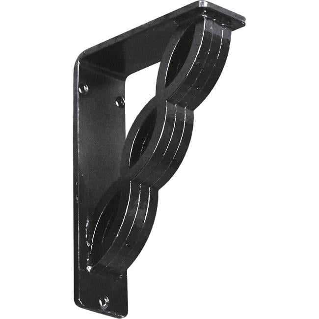 2 x 5.5 x 8 in. Loera Wrought Iron Bracket - Triple Center Brace Powder ...