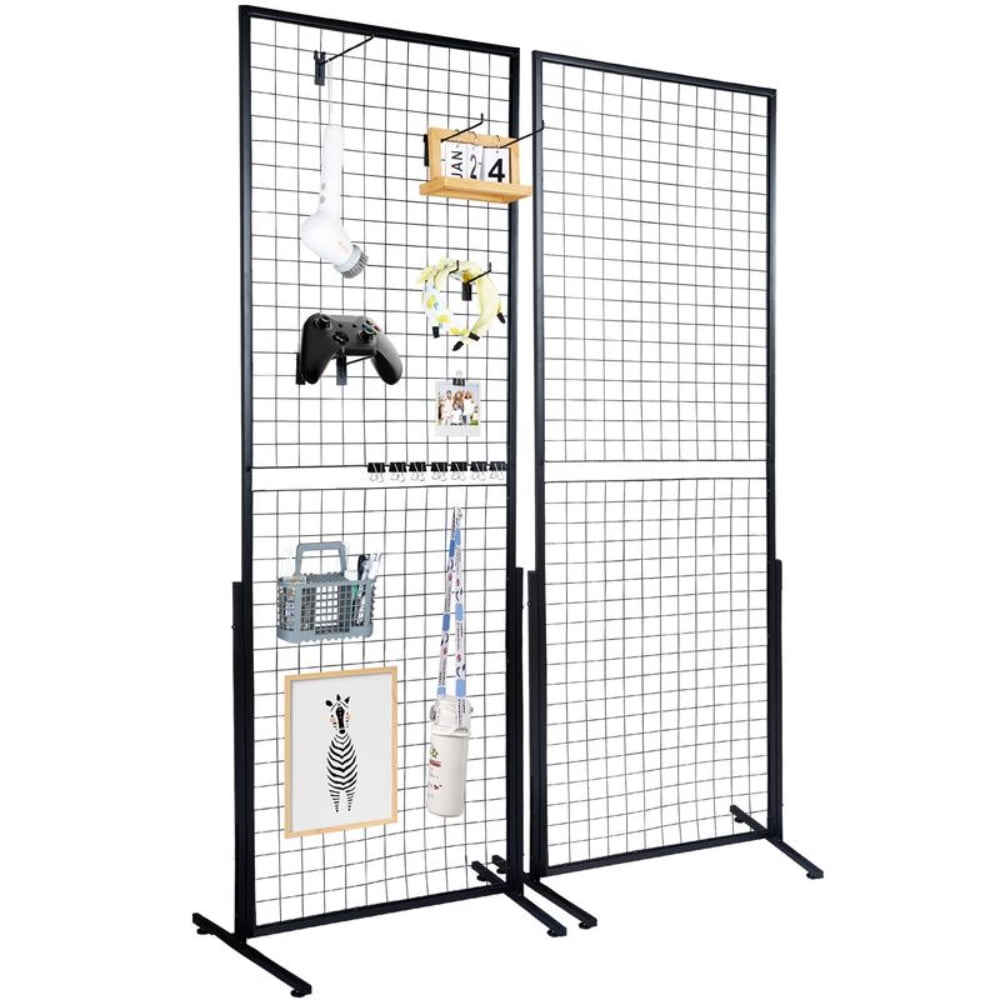 2' x 5.6' Grid Wall Panels Tower, 2 Packs Wire Gridwall Display Racks ...