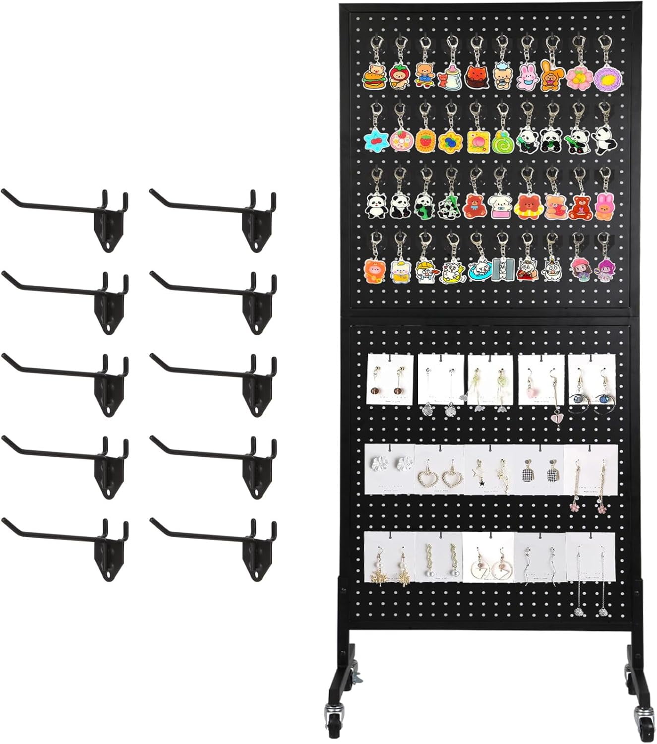 2'x 5' Standing Pegboard Display with T-Base, Pegboard Display Stand ...