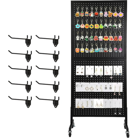 2'x 5' Standing Pegboard Display with T-Base, Pegboard Display Stand ...