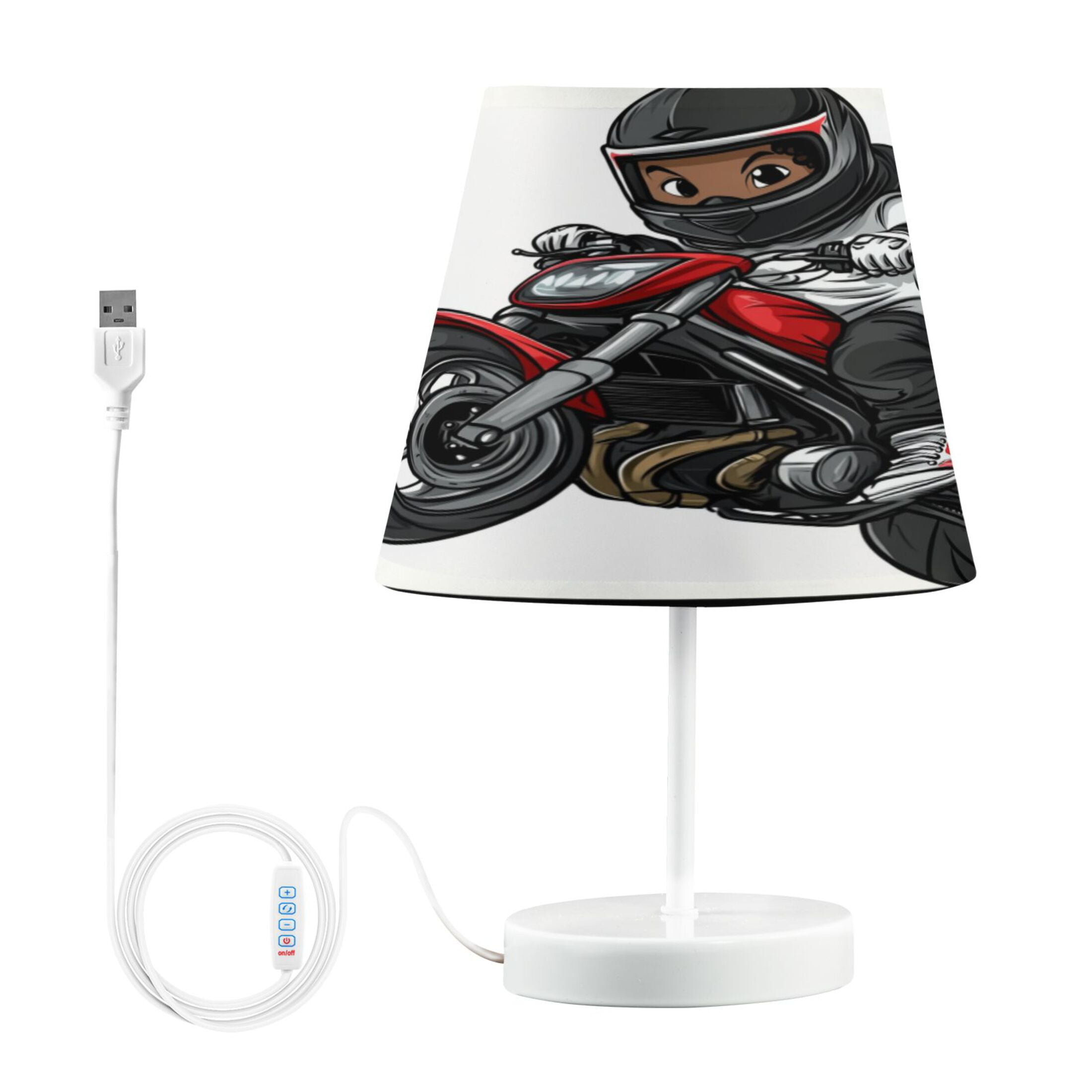 Bedside Table Lamp, Fully Dimmable Lamp with USB Interface Cable for ...