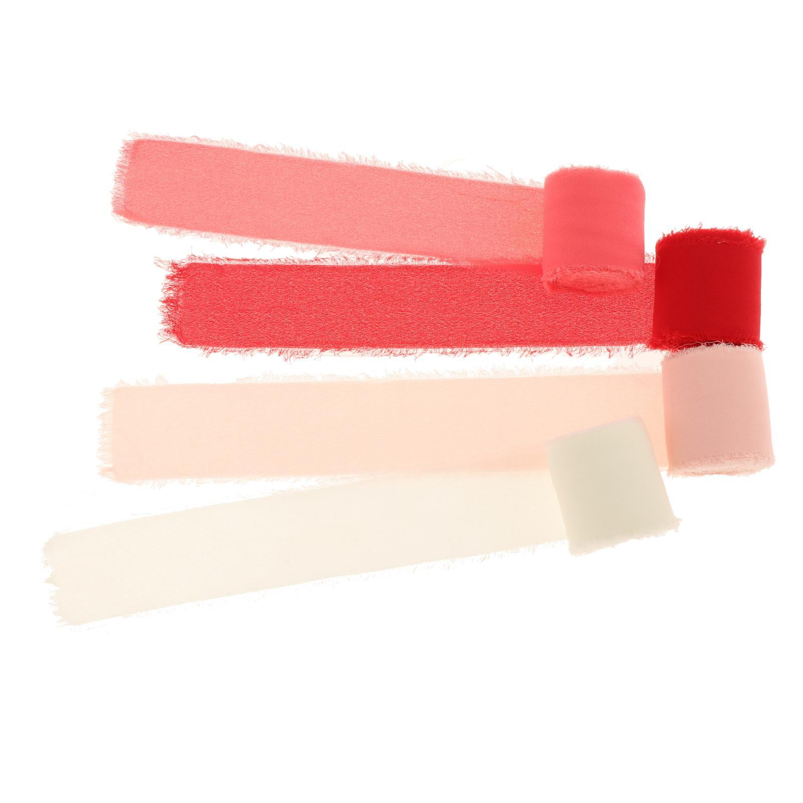 2" x 5Yd Set of 4 Rolls Chiffon Fringe Ribbon Handmade Chiffon Ribbon ...