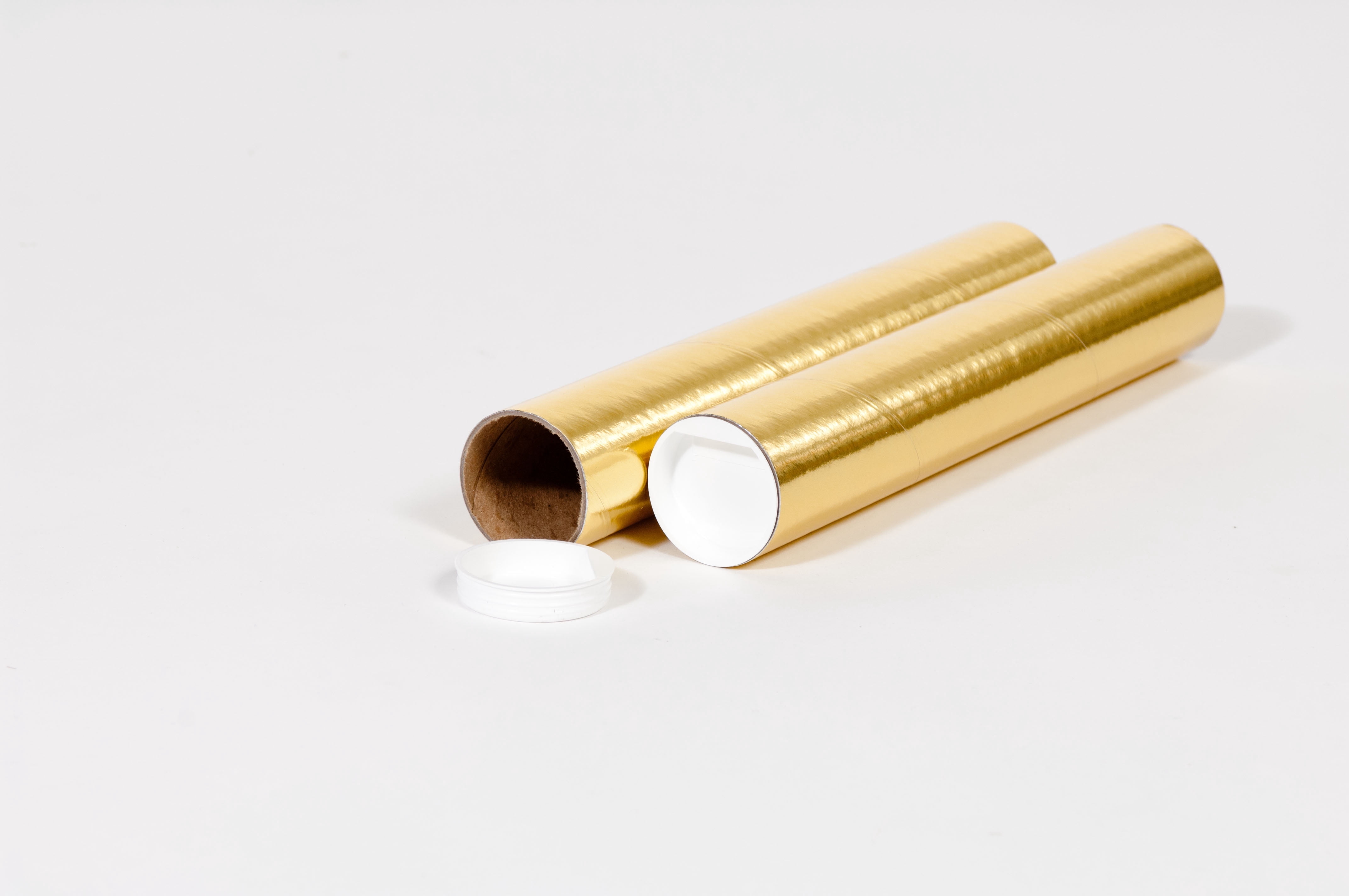 2 x 6" Gold Mailing Tubes With Caps 50/Case - Walmart.com