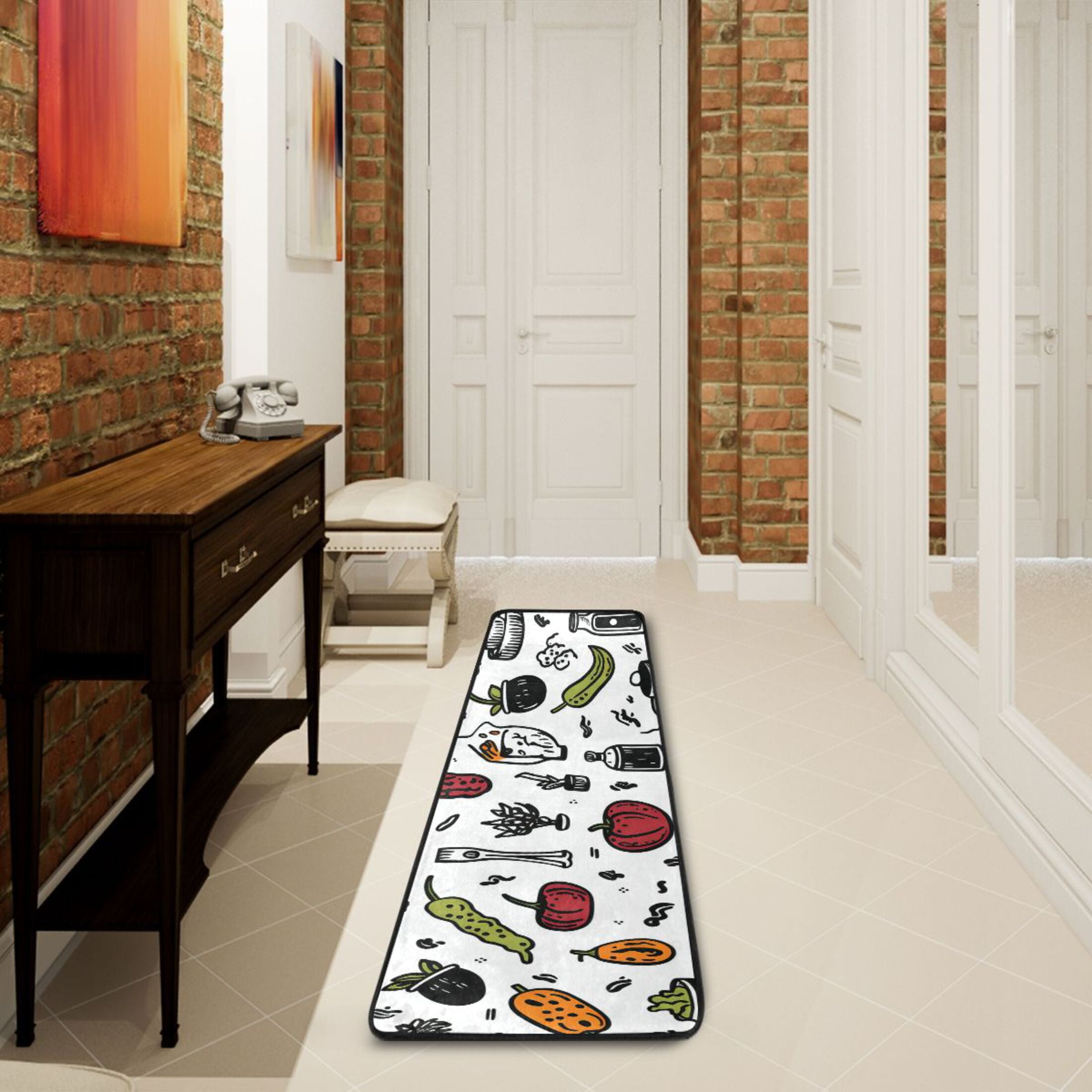 2' x 6' Modern Runner Rugs Hallway Floor Throw Carpet Fruits Different ...