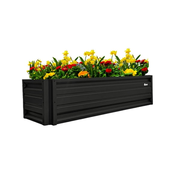 2x6 Rectangular Metal Planter Box, Durable Raised Garden Bed, Galvalume Steel, 24x72, 18" High ...