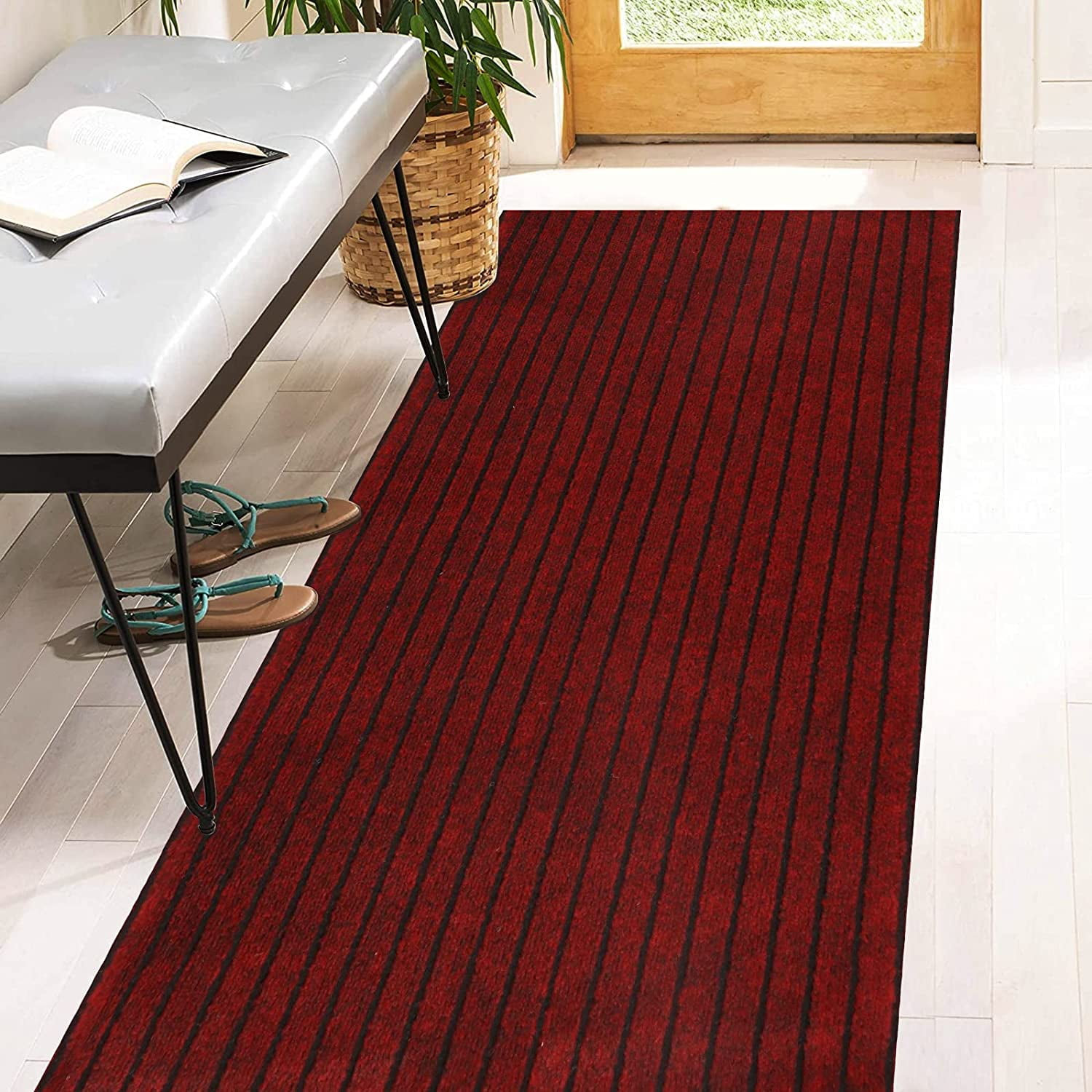 2' x 6' Runner Rugs with Rubber Backing, Indoor Outdoor Utility Carpet ...