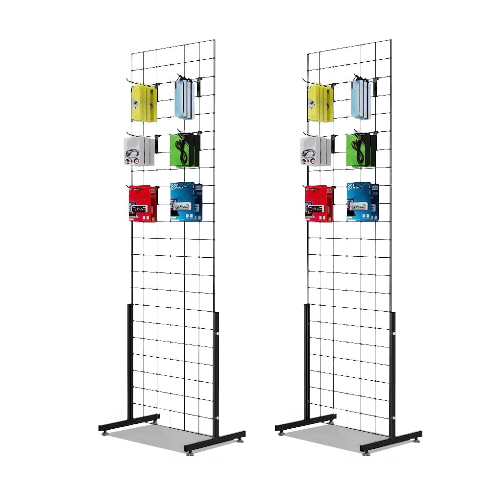 2" x 6"Standing Grid Panel Tower, Grid Wall with T-Legs, Thicker 5mm ...