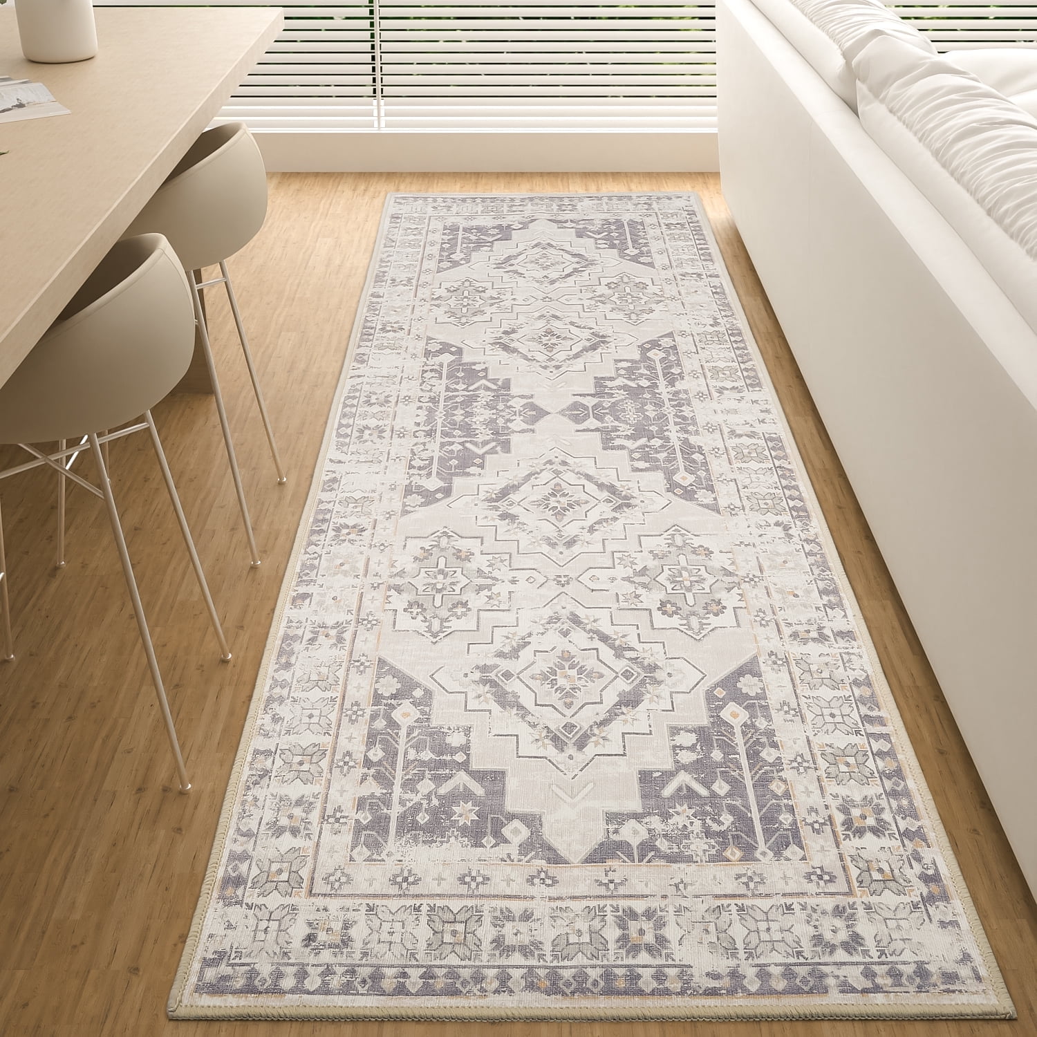 2'x 6' Washable Runner Rug for Hallway, Vintage Laundry Rug Runner, Non ...