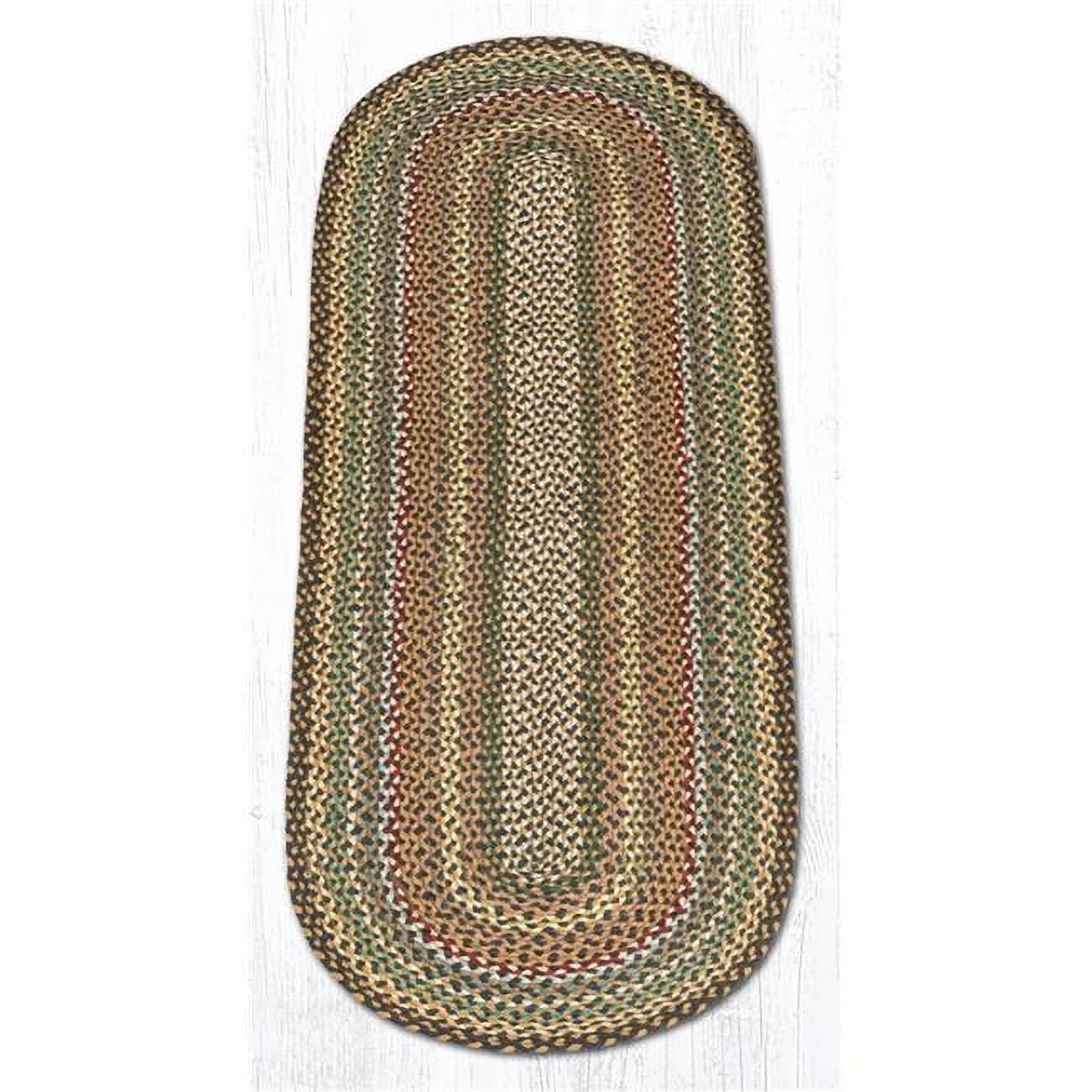2 x 6 ft. Braided Oval Rug - Fir & Ivory - Walmart.com
