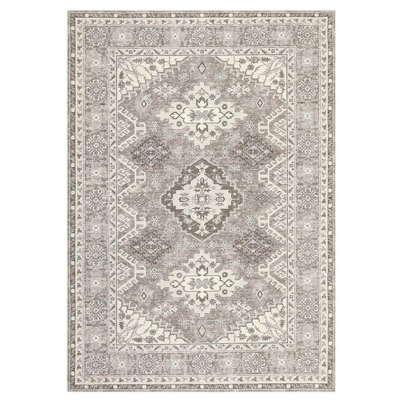 2 x 6 ft Chenille Natural Rectangular Laundry Hallway Entryway Bathroom ...