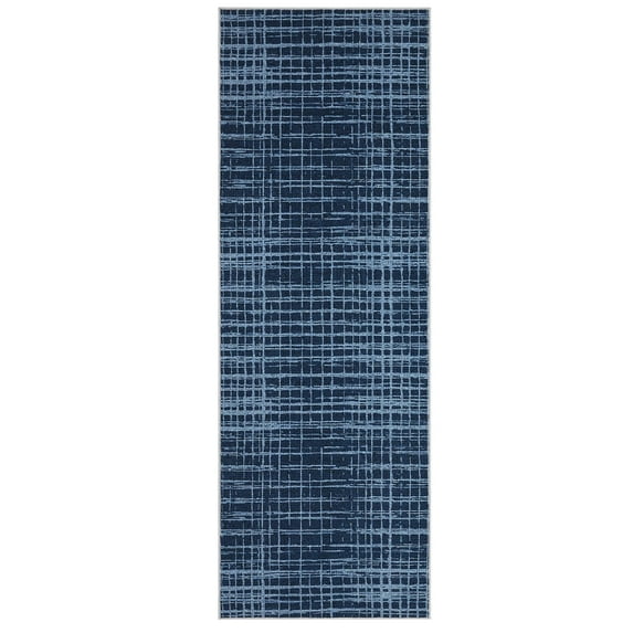 2 x 6 ft Polyester Blue Rectangular Hallway Entryway Bathroom Kitchen ...