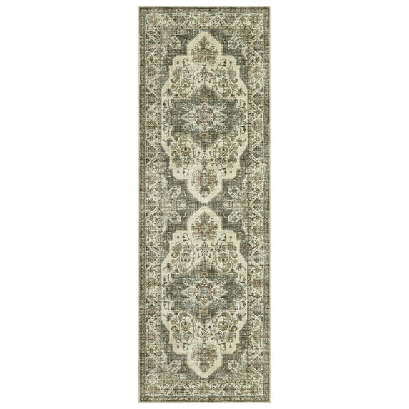 2 x 6 ft Polyester Dark Brown Rectangular Hallway Bathroom Entryway ...