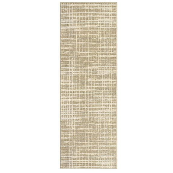 2 x 6 ft Polyester Taupe Rectangular Hallway Entryway Bathroom Kitchen ...