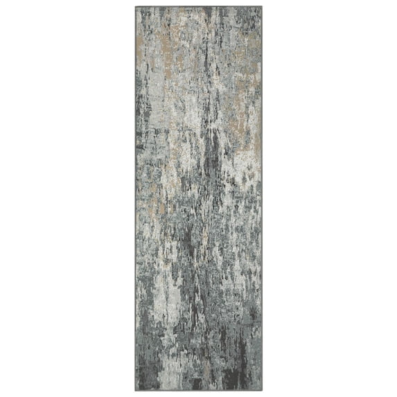 2 x 6 ft Polyester Velvet Towel Gray Rectangular Hallway Bathroom ...