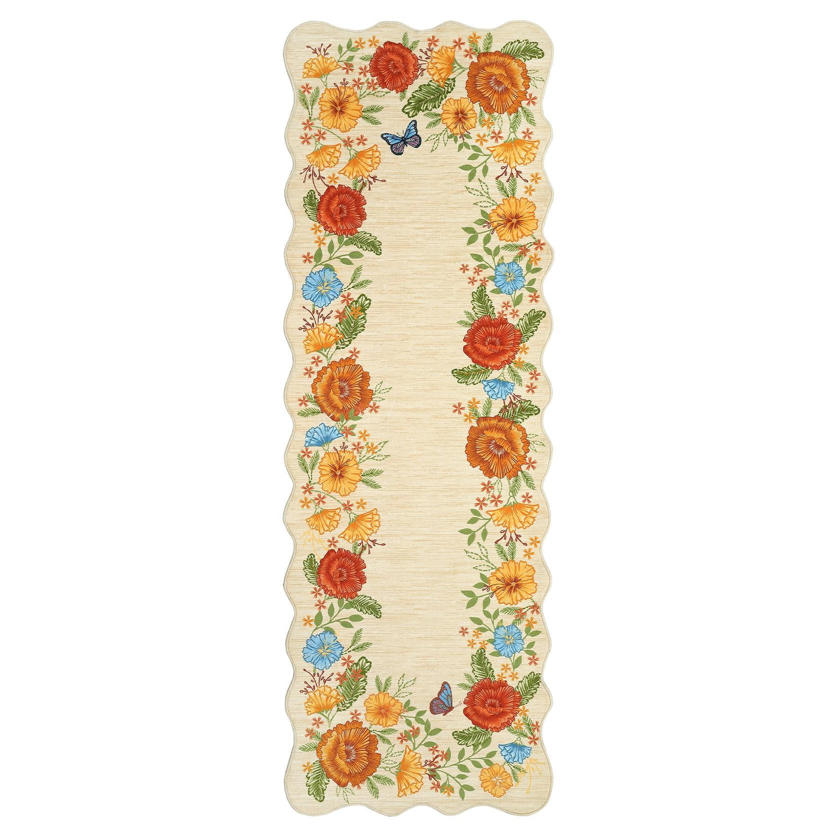 2 x 6 ft Polyester Yellow Rectangular Laundry Bathroom Kitchen ...