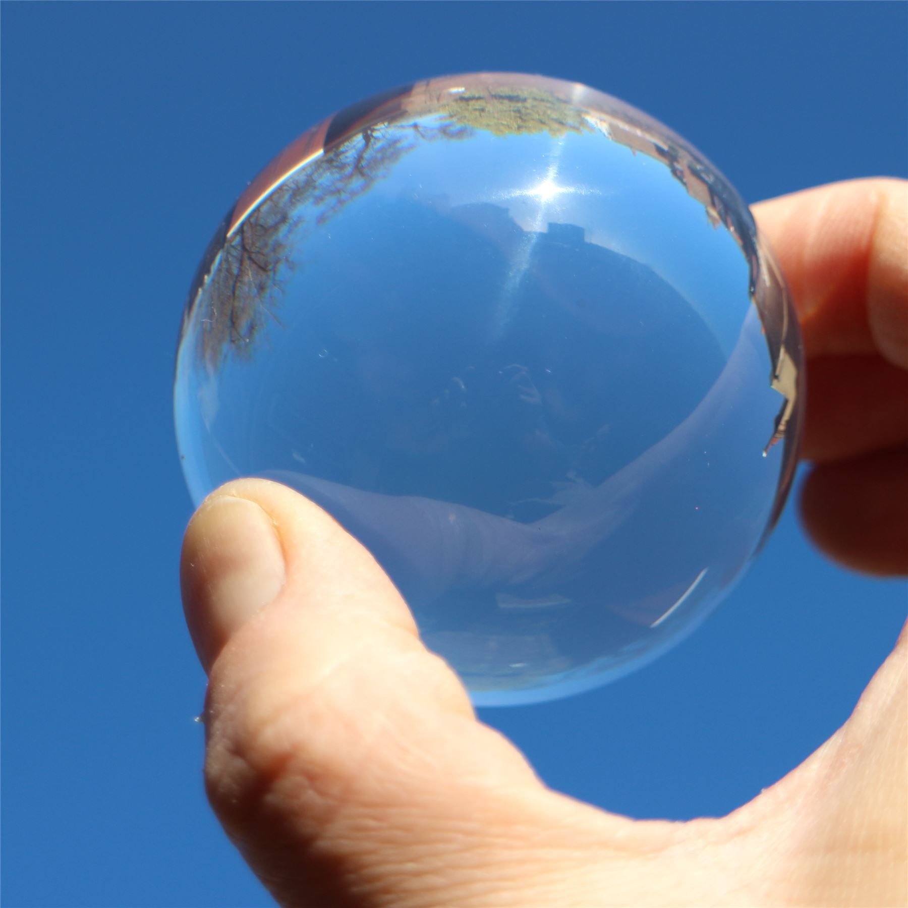 2 x 60mm Polished Clear Plastic Sphere Transparent Acrylic Solid ...