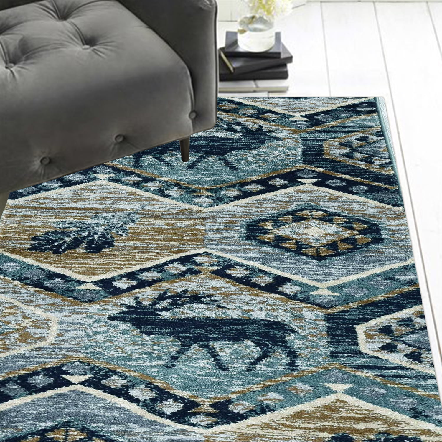 2' x 7'7" Runner Polypropelene Seafoam Area Rug - Walmart.com