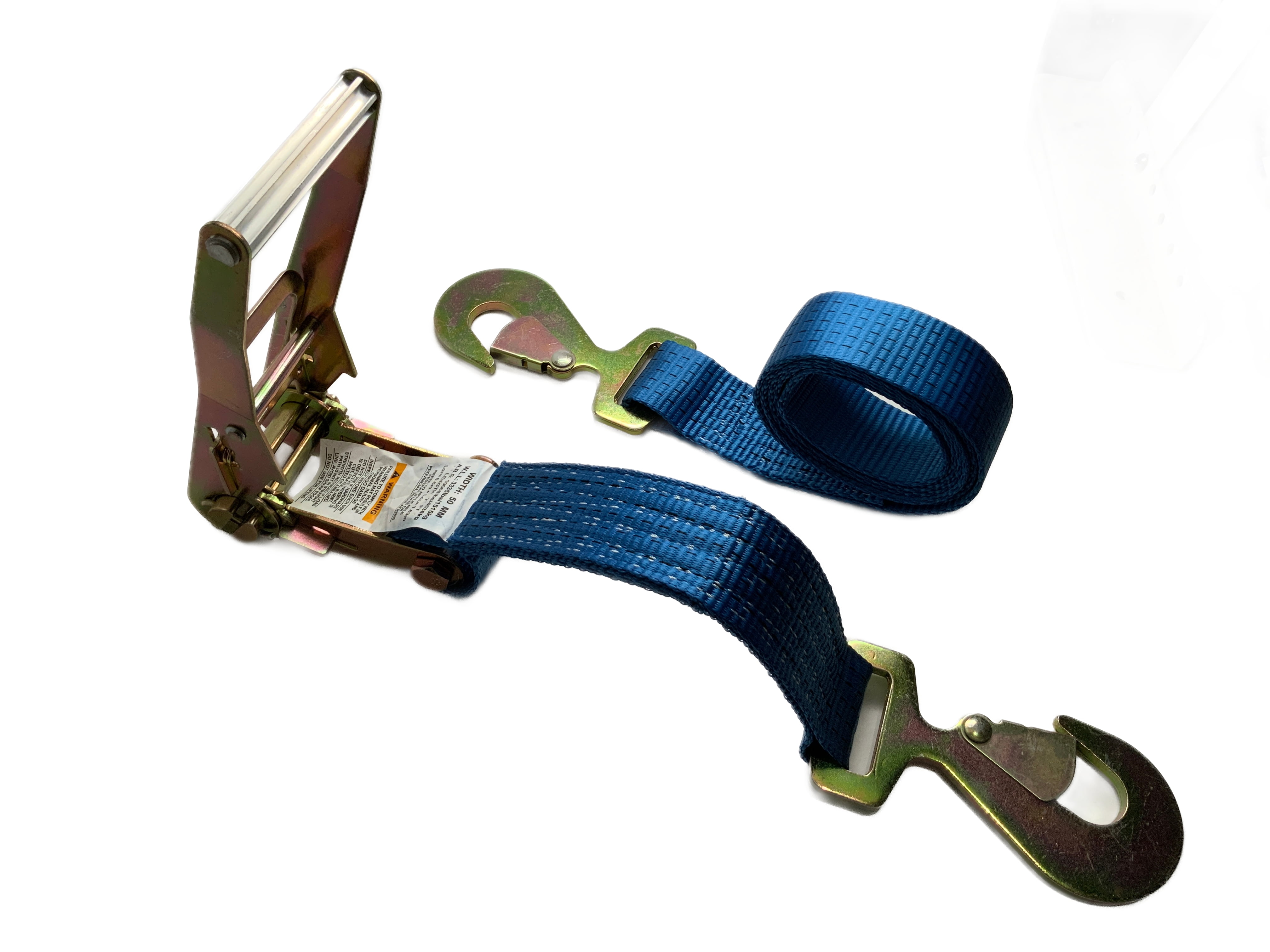 2" x 7' Heavy-Duty Snap Hook Ratchet Strap Blue - Walmart.com