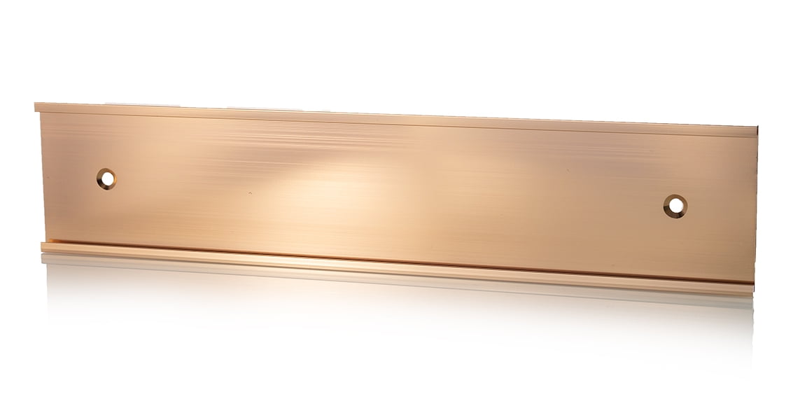 2" x 8" Aluminum Office Wall / Door Nameplate Sign Holder (Rose Gold ...