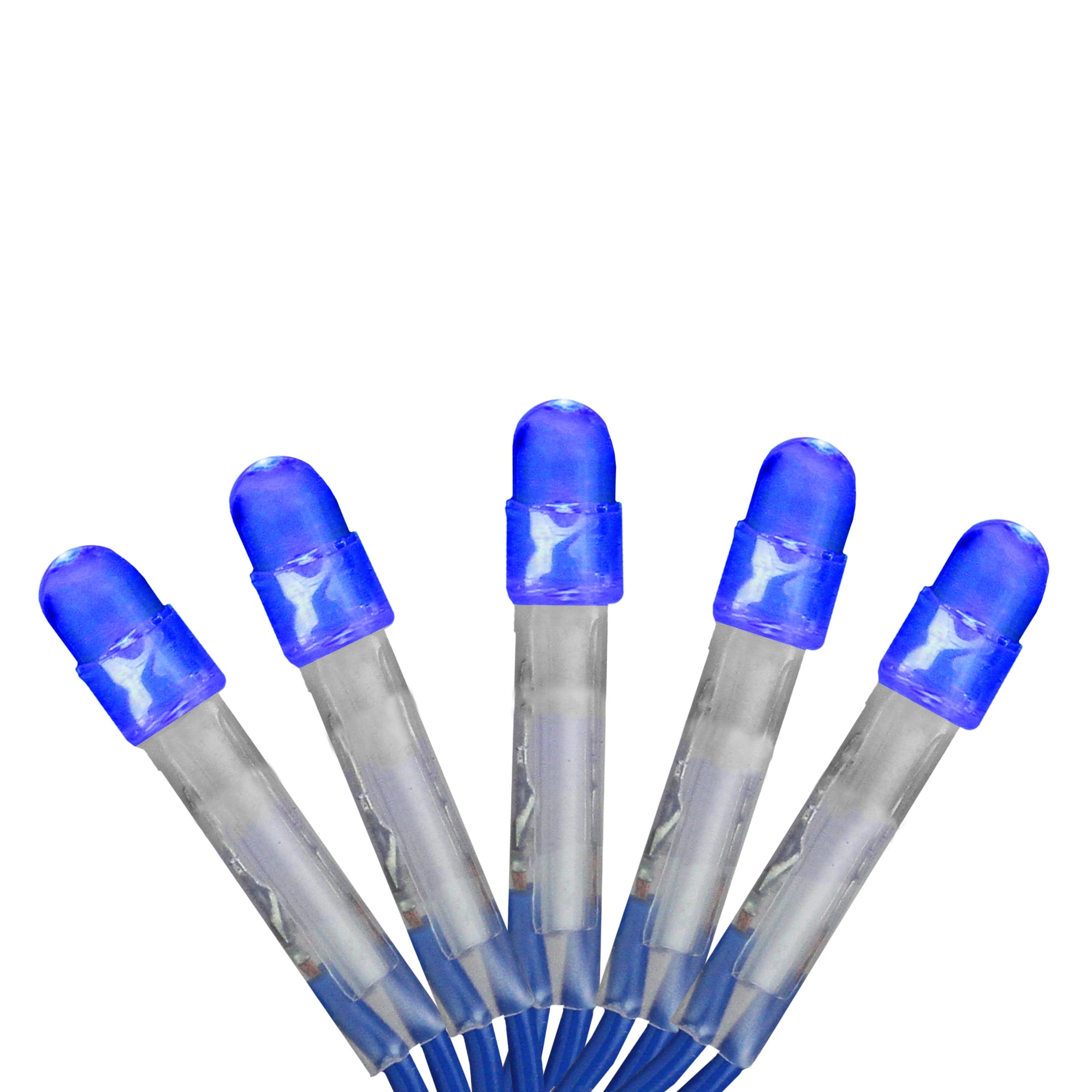 2' x 8' Blue LED Net Style Tree Trunk Wrap Christmas Lights - Blue Wire ...