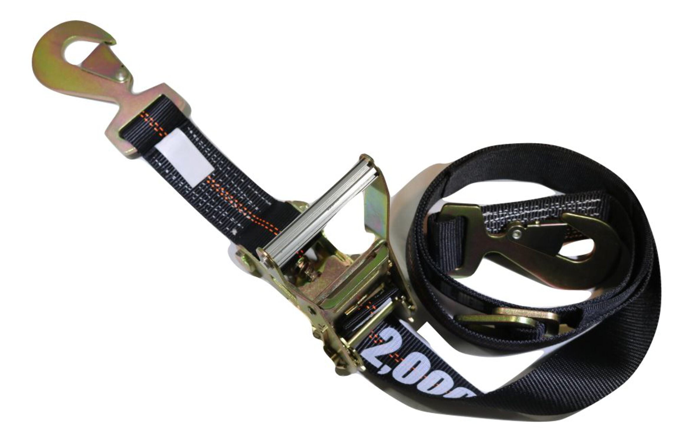 2" x 8 Ft Axle Wrap Auto Tie Down Ratchet Strap w/ Snap Hooks| BLACK ...