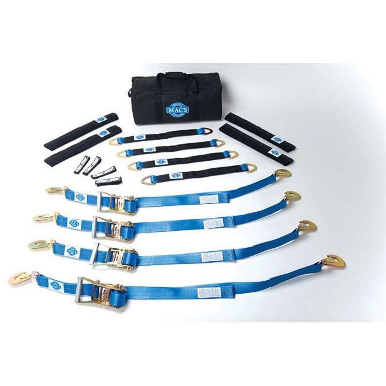 2 x 8 ft. Direct Hook Ratchet Straps Pro Pack Tie Down Strap Kit with 4 ...