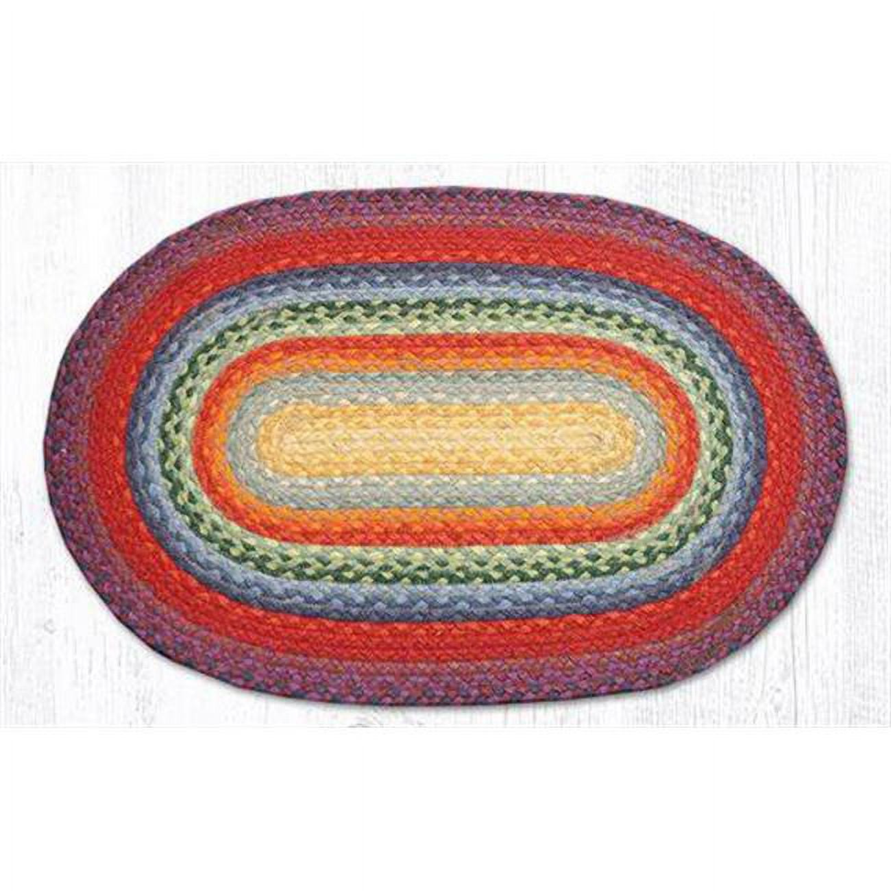 2 x 8 ft. Jute Oval Braided Rug - Rainbow 1 - Walmart.com