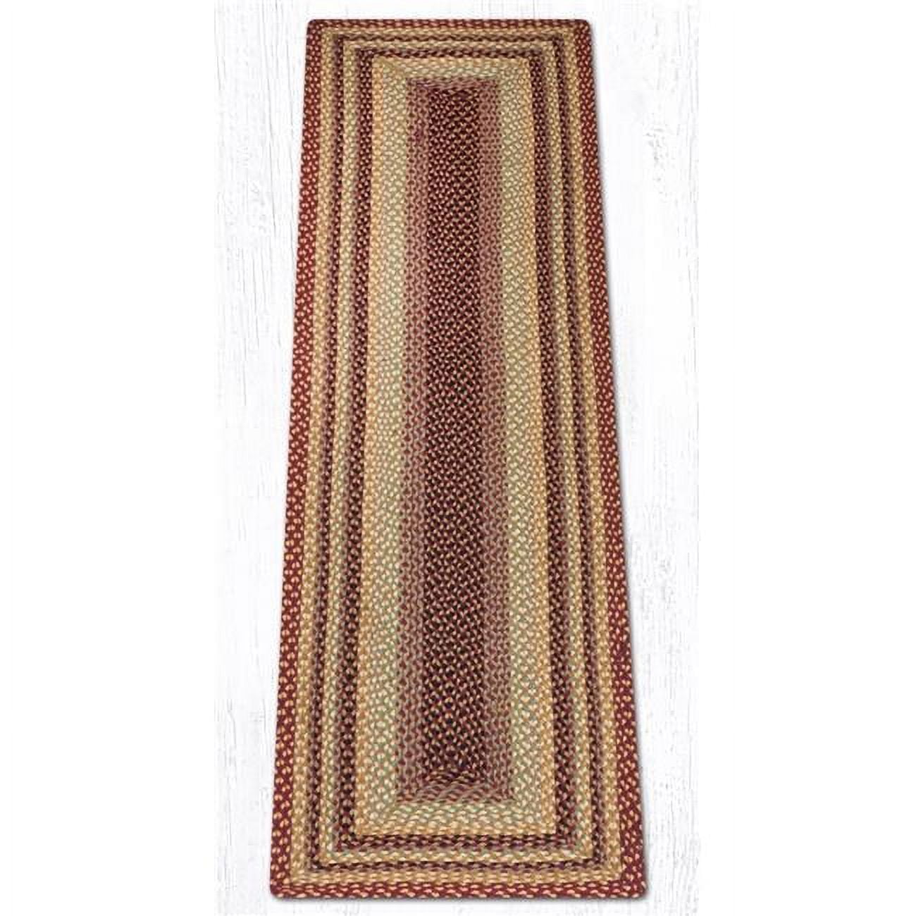 2 x 8 ft. Oblong Braided Rug, Burgundy, Gray & Cream - Walmart.com