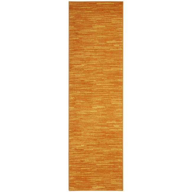 2 x 8 ft. Sunburst Non Skid Indoor & Outdoor Runner Area Rug - Orange ...